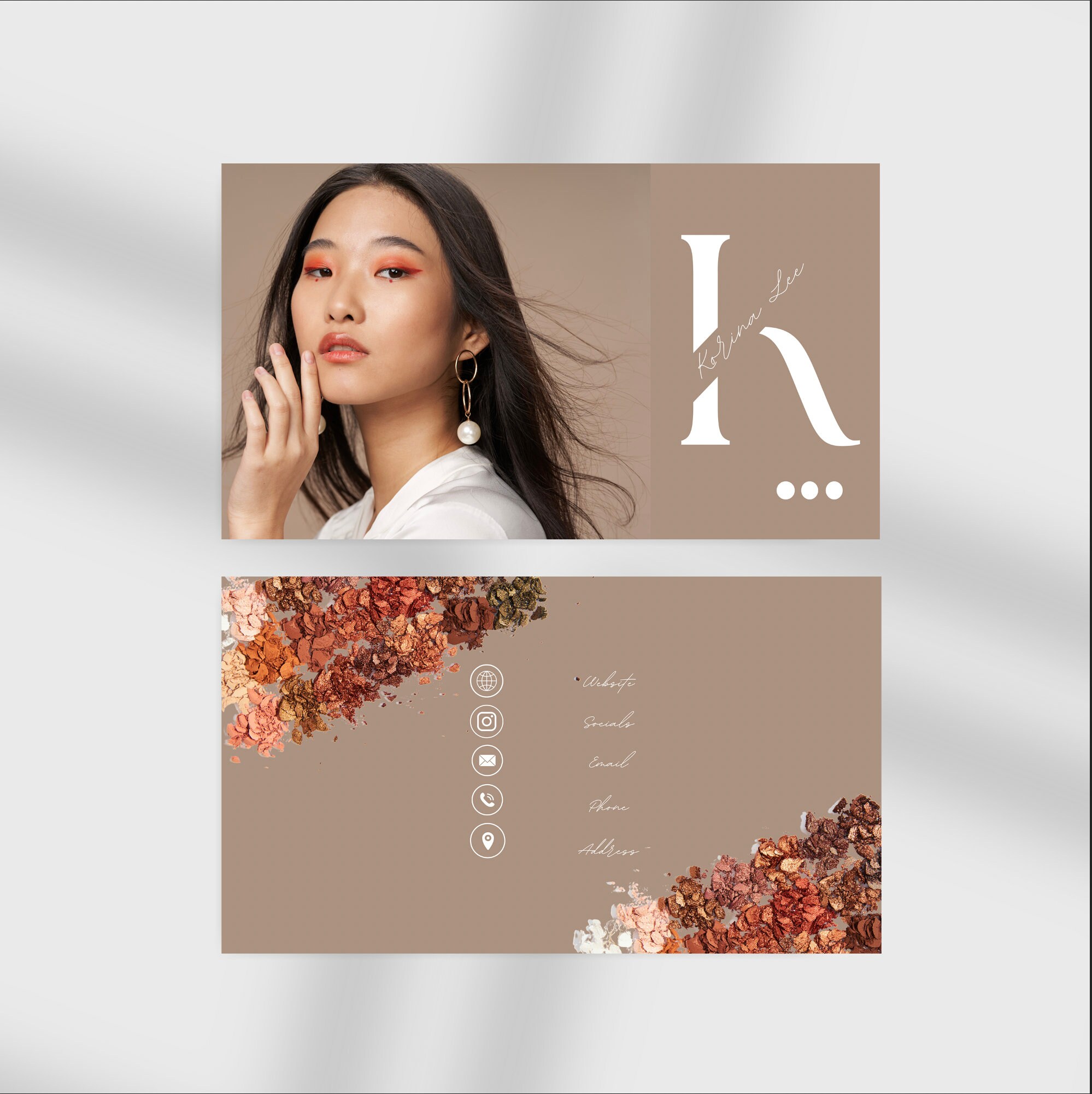 Editable Makeup Artist Business Card Template - Etsy