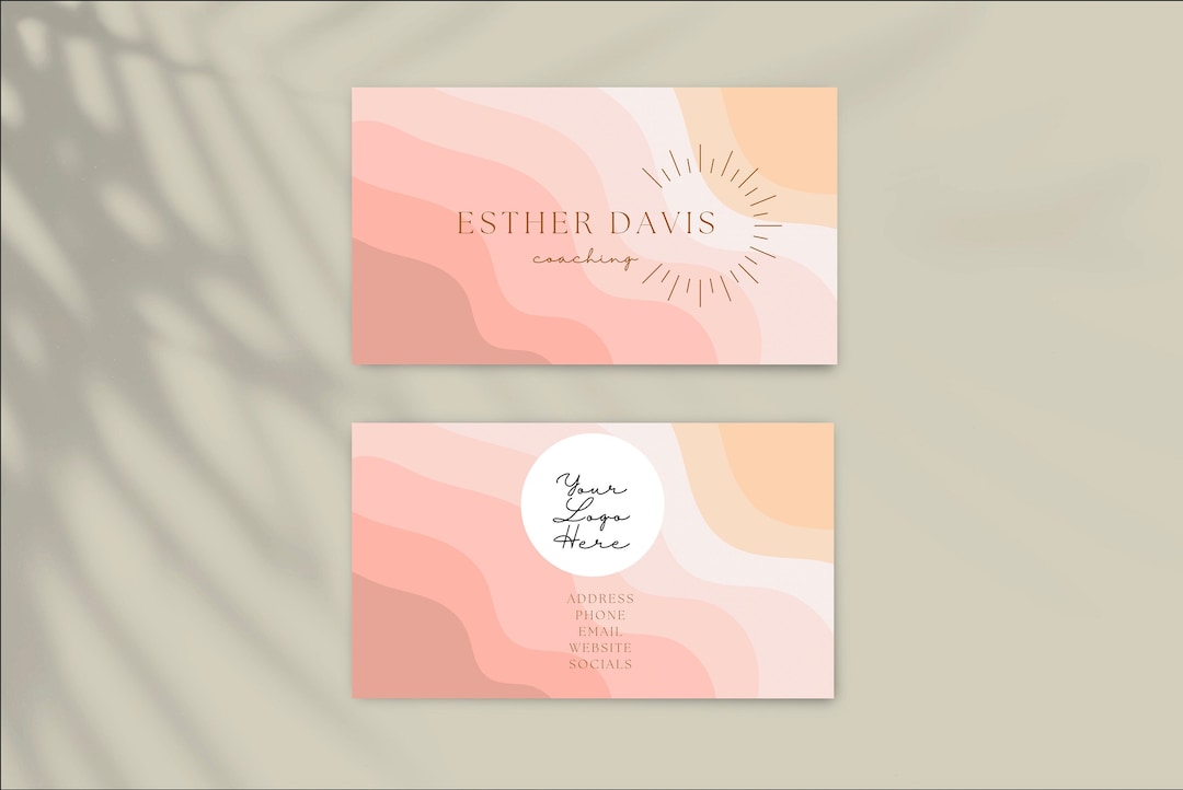 Editable Coaching Business Cards - Etsy