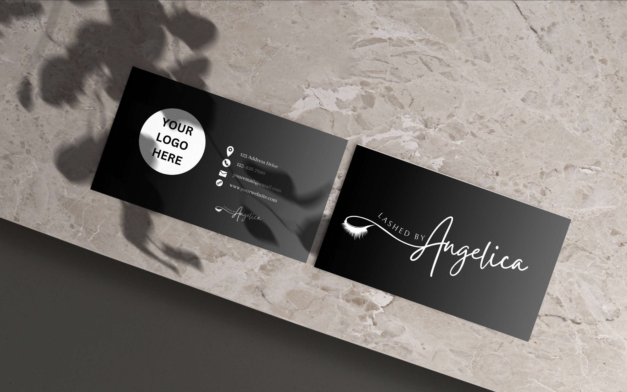 Editable Lash Tech Business Card Template - Etsy