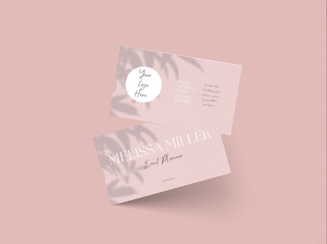 Editable Event Planner Business Card Template - Etsy