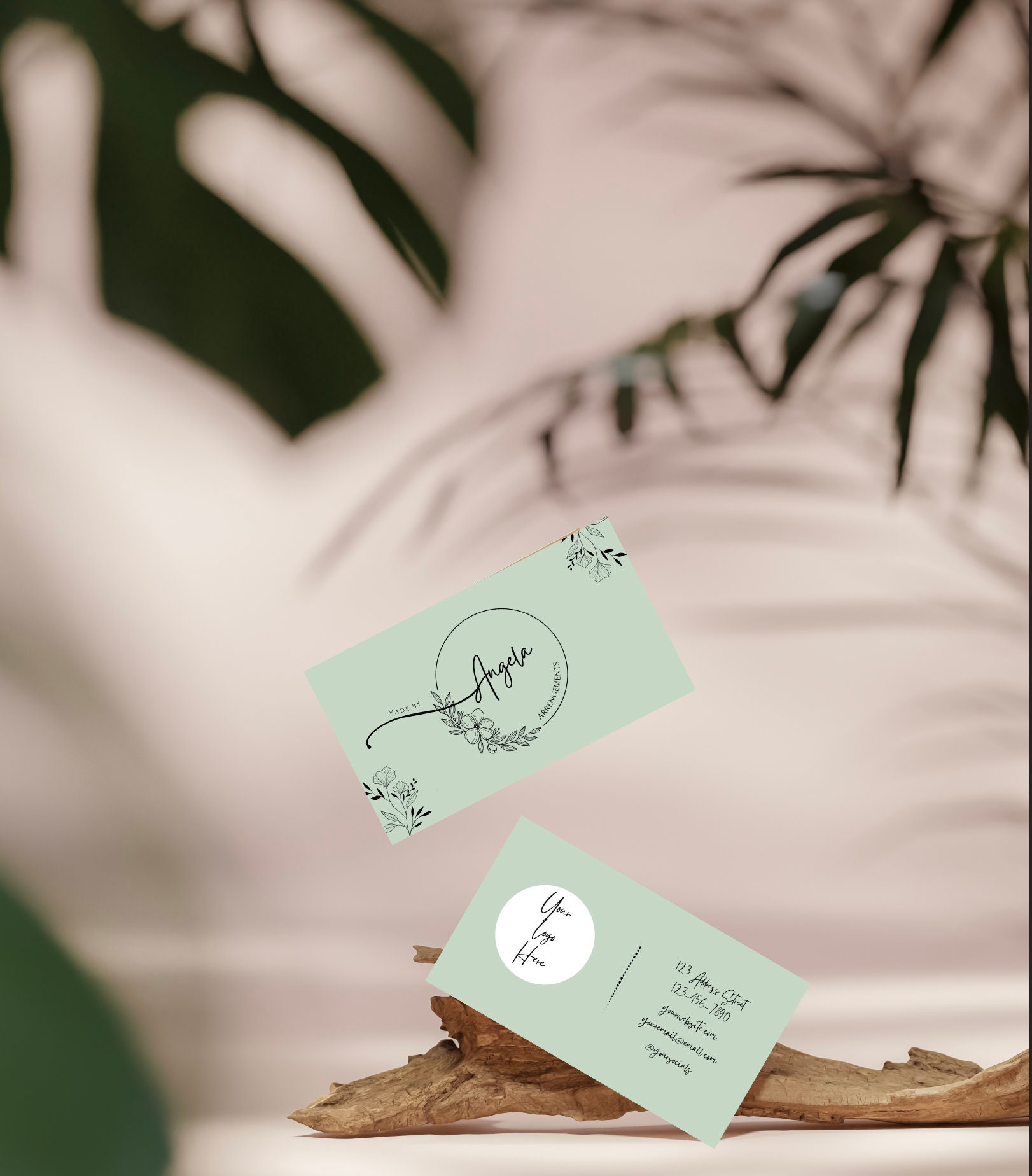 Editable Florist Business Card - Etsy