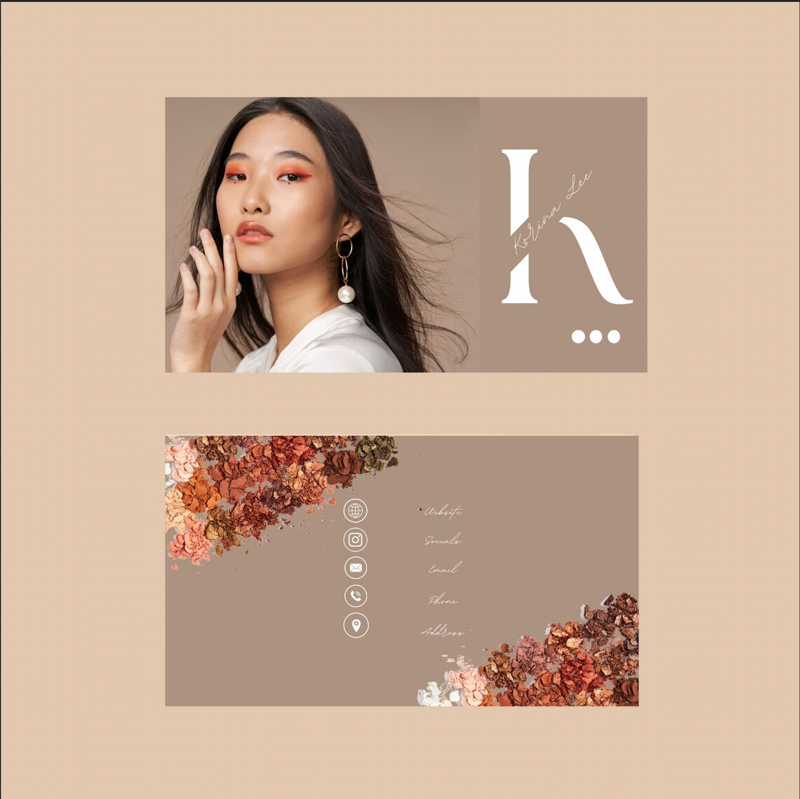 Editable Makeup Artist Business Card Template - Etsy