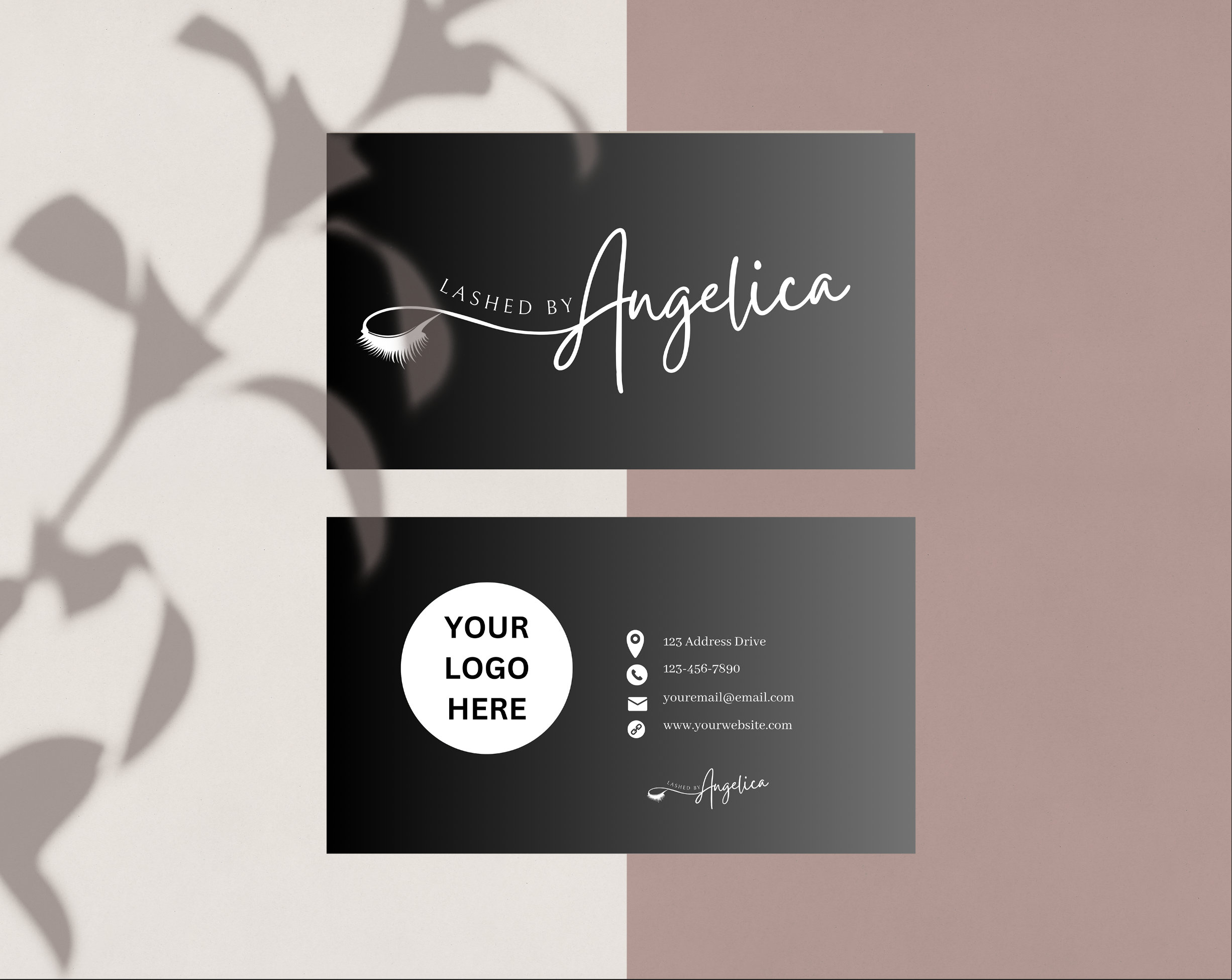 Editable Lash Tech Business Card Template - Etsy