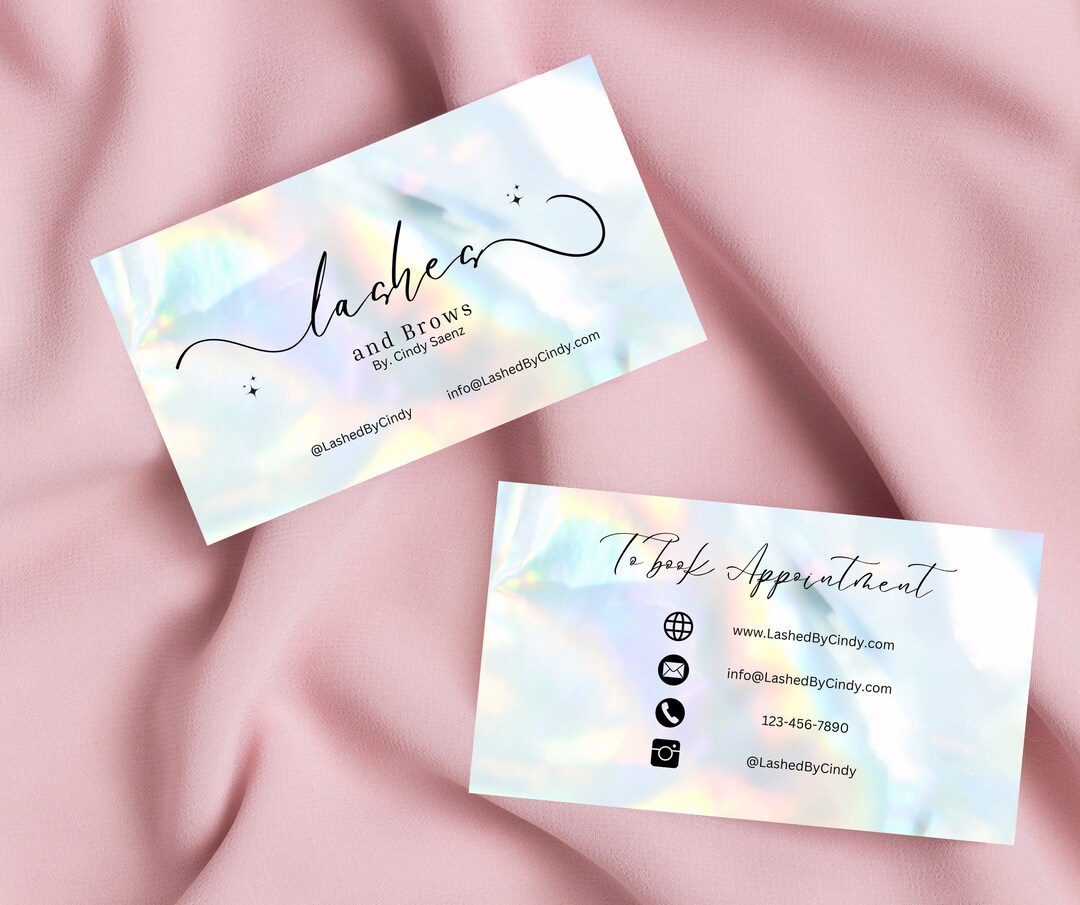 Editable Lash Tech Business Card Template - Etsy