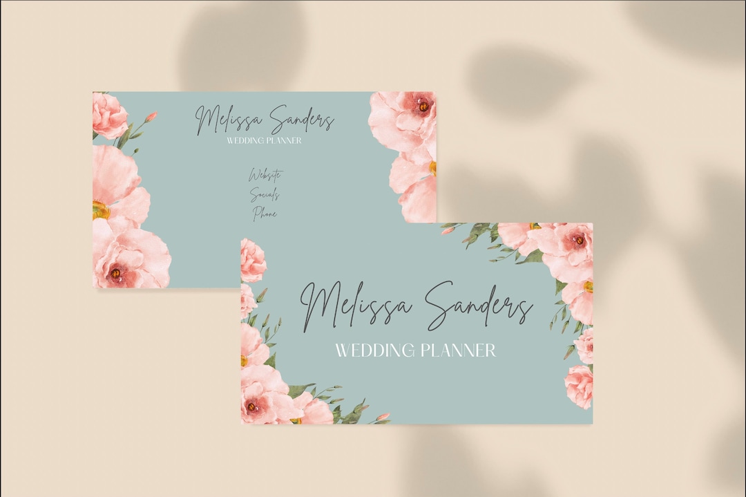Editable Wedding Planner Business Cards Template - Etsy