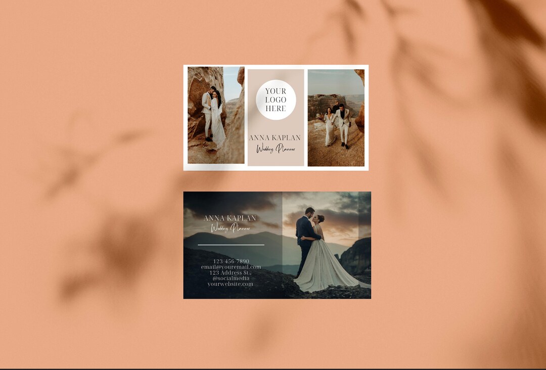 Editable Wedding Planner Business Card Template - Etsy