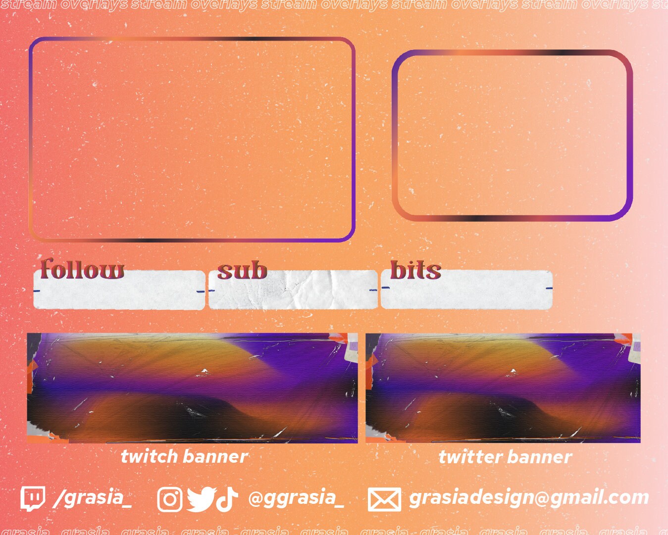 Thermal Sticker Stream Overlay Set Twitch Thermal Orange - Etsy Australia