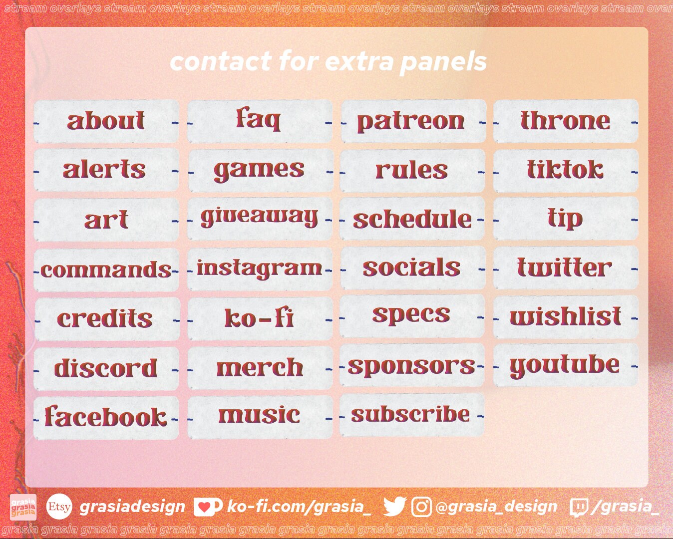 Thermal Sticker Stream Overlay Set Twitch Thermal, Orange and Purple ...