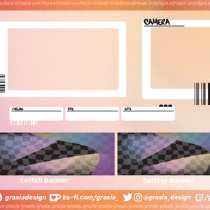 Pastel Grunge Checker Overlay Stream Pack Twitch Grunge Pastel Set With ...