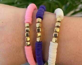 Mix & Match Clay Bead Stacking Bracelets - Etsy