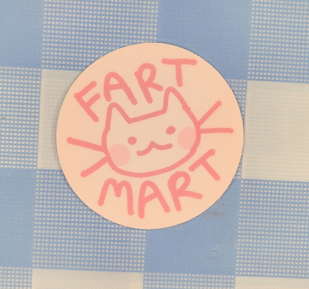Silly Goofy Fart Mart 2" Circle Sticker - Etsy
