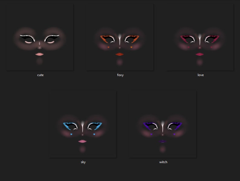 Vroid | Lovely Makeup Set - Etsy