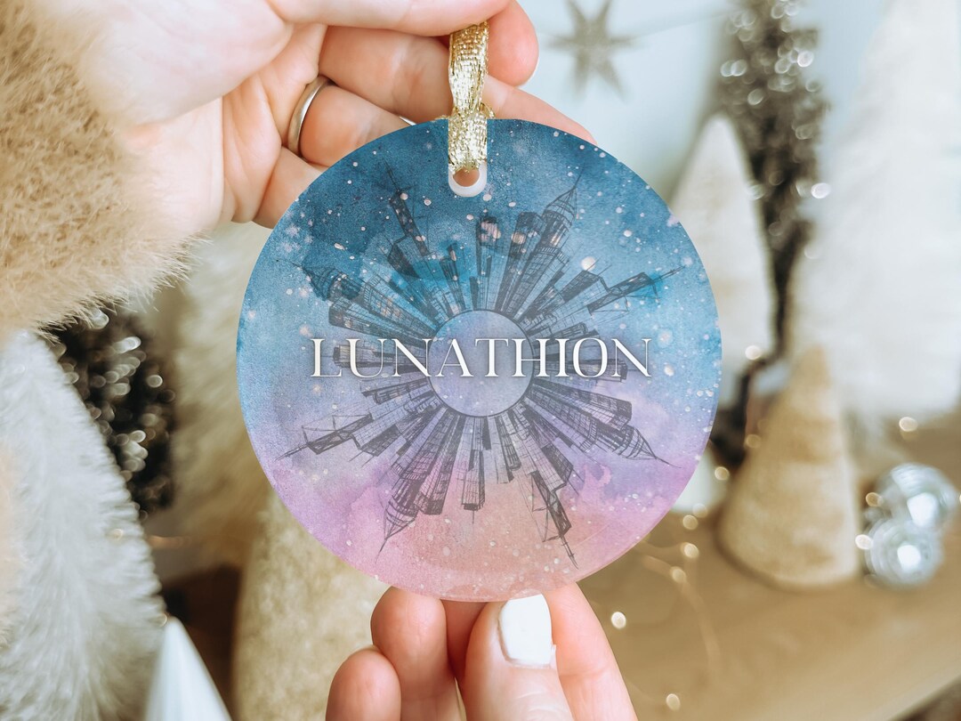 Lunathion Glass Christmas Ornament Crescent City Merch Fantasy Book ...