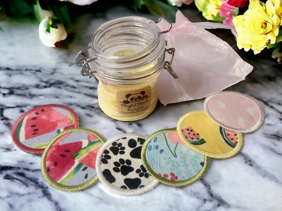 Cosmetic Rounds, Makeup Remover Pads, Reusable 2-ply Cotton Flannel ...