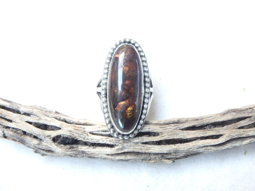 Mexican Fire Agate Ring - Etsy
