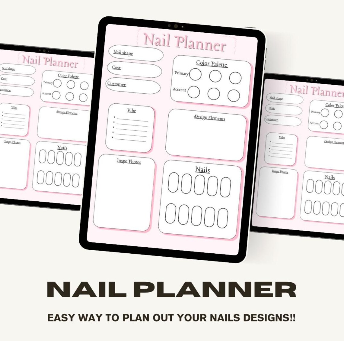 Nail Design Planner - Etsy