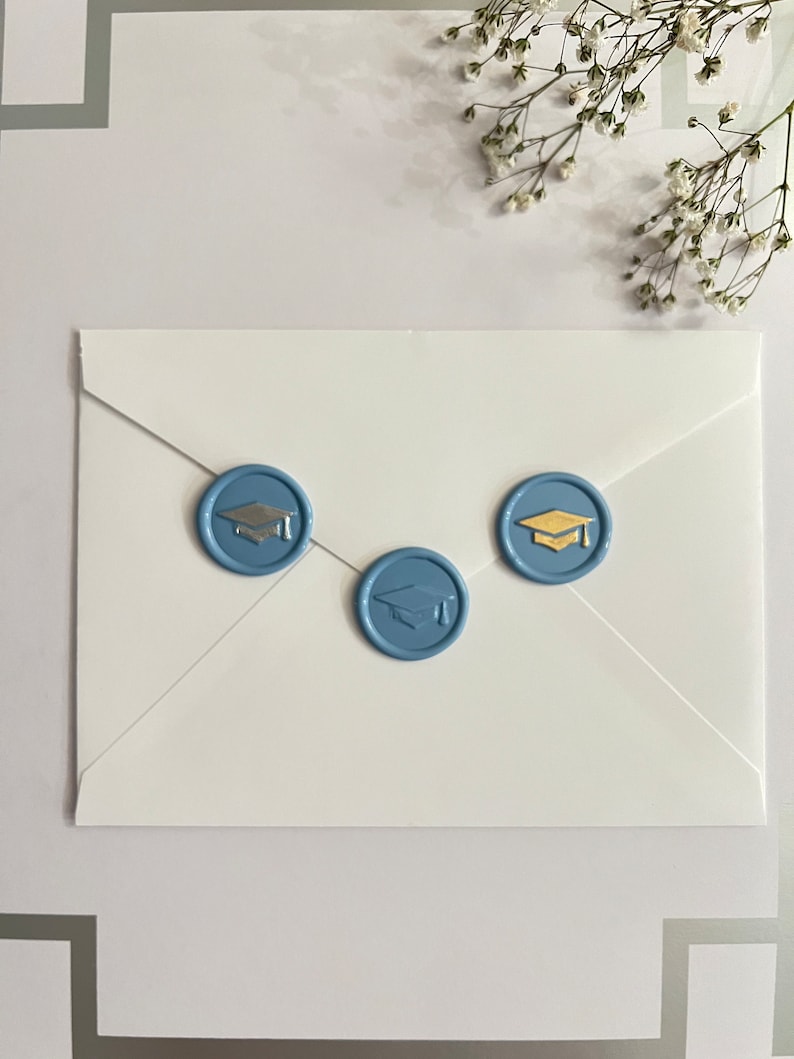 Graduation Cap Celebration Wax Seal Stamp Sticker Graduation - Etsy