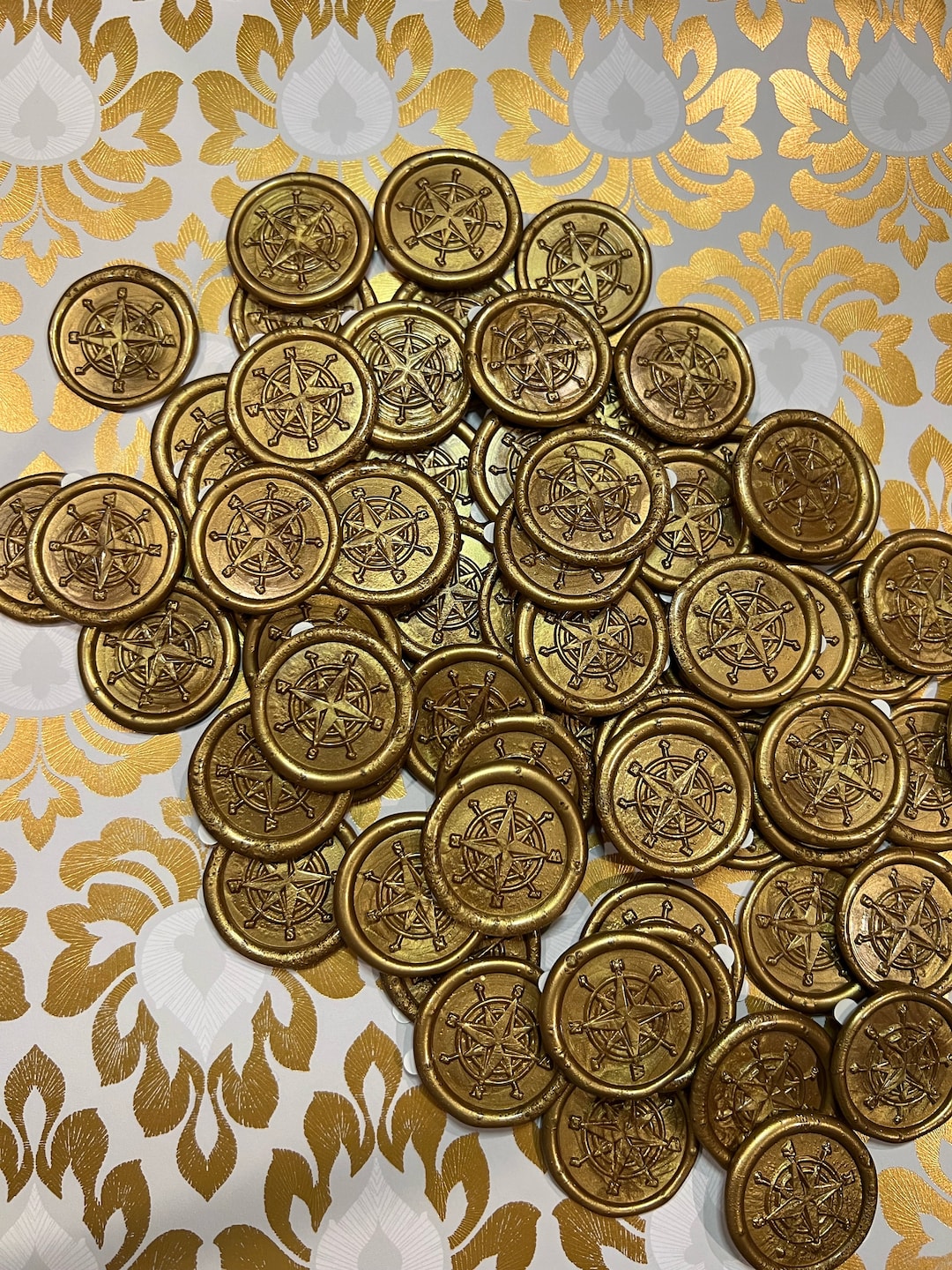 Compass Wax Seals: Self Adhesive Nautical Stickers, Invitations - Etsy
