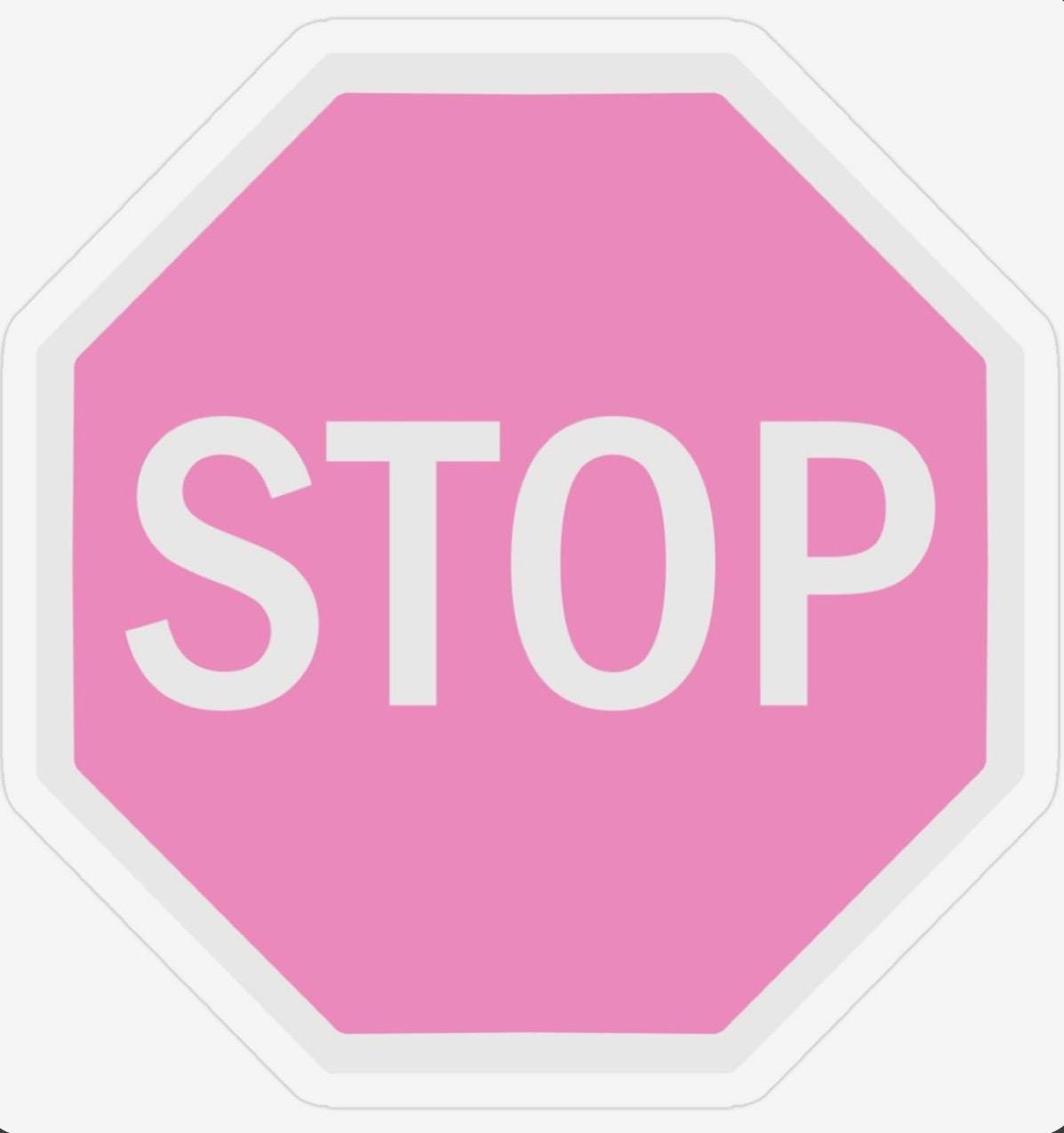 Pink Stop Sign - Etsy