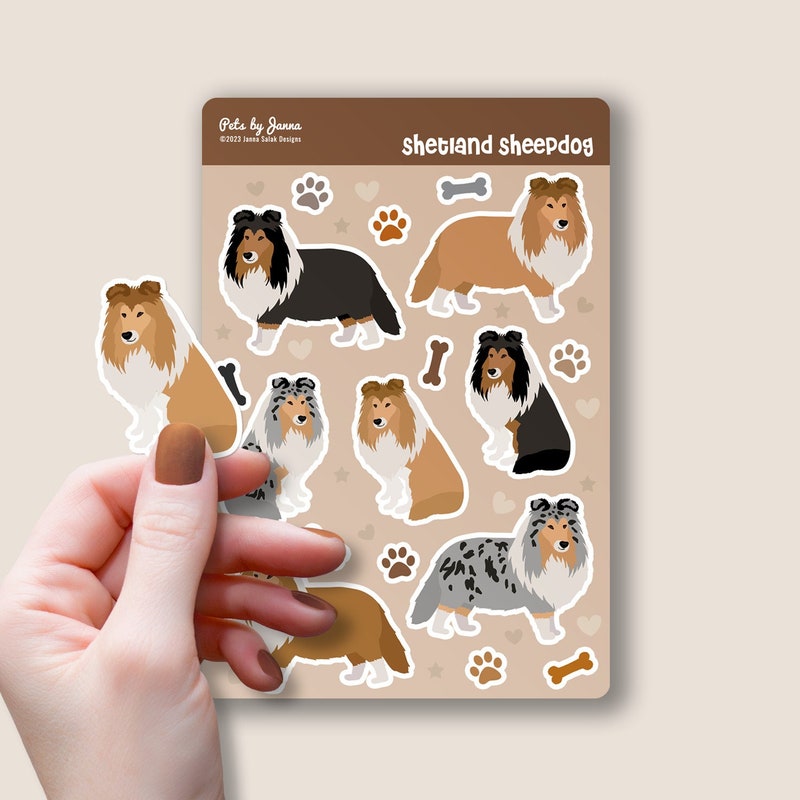 Sheltie Stickers - Etsy