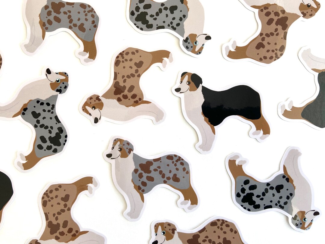 Aussie Die Cut Sticker Waterproof Vinyl Sticker Australian Shepherd ...
