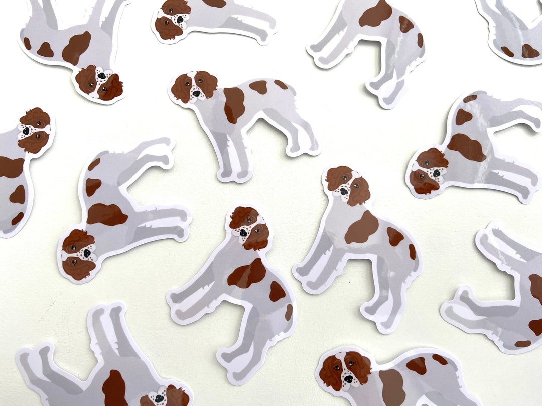 Brittany Spaniel Sticker Waterproof Vinyl Stickers Brittany Spaniels - Etsy