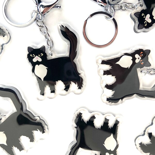 Cat Keychain - Etsy