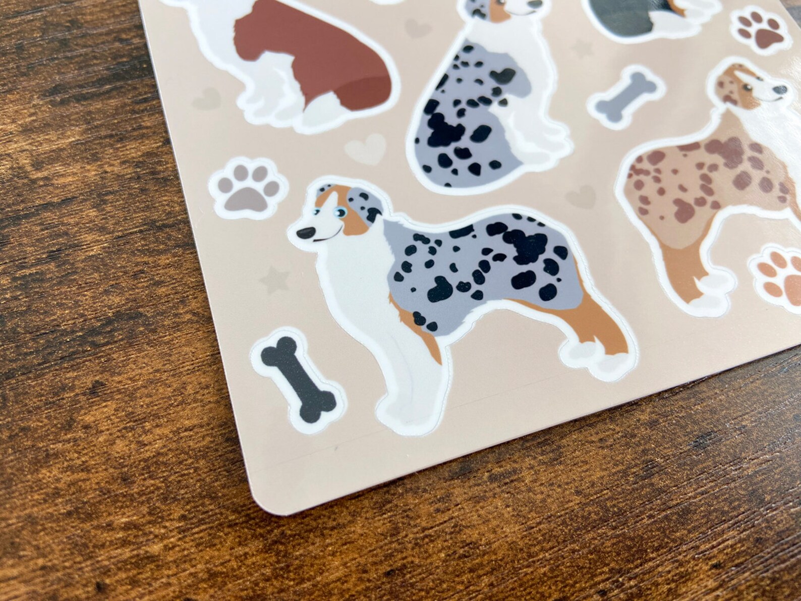 Australian Shepherd Sticker Sheet: Glossy Vinyl Aussie Dog Stickers - Etsy