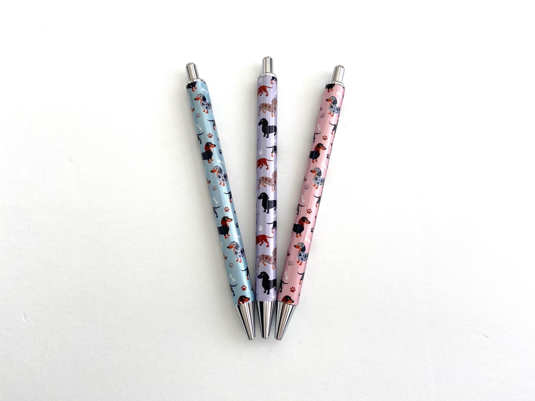 Dachshund Gel Pen, Cute Dog Epoxy Resin Design - Etsy
