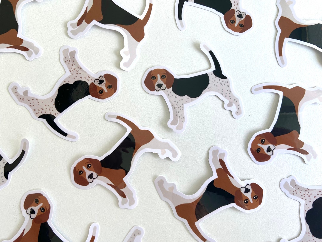 Beagle Sticker Waterproof Vinyl Stickers Beagles - Etsy