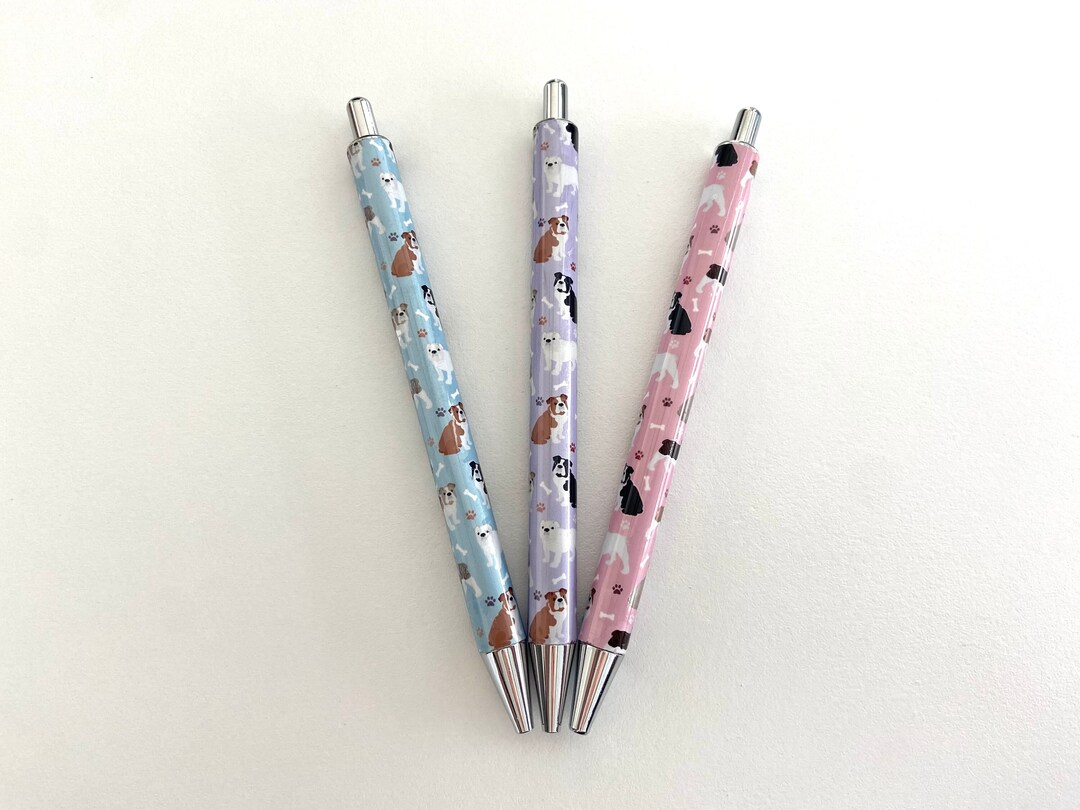 English Bulldog GEL Pen Epoxy Resin Pen Cute English Bulldogs Gift - Etsy