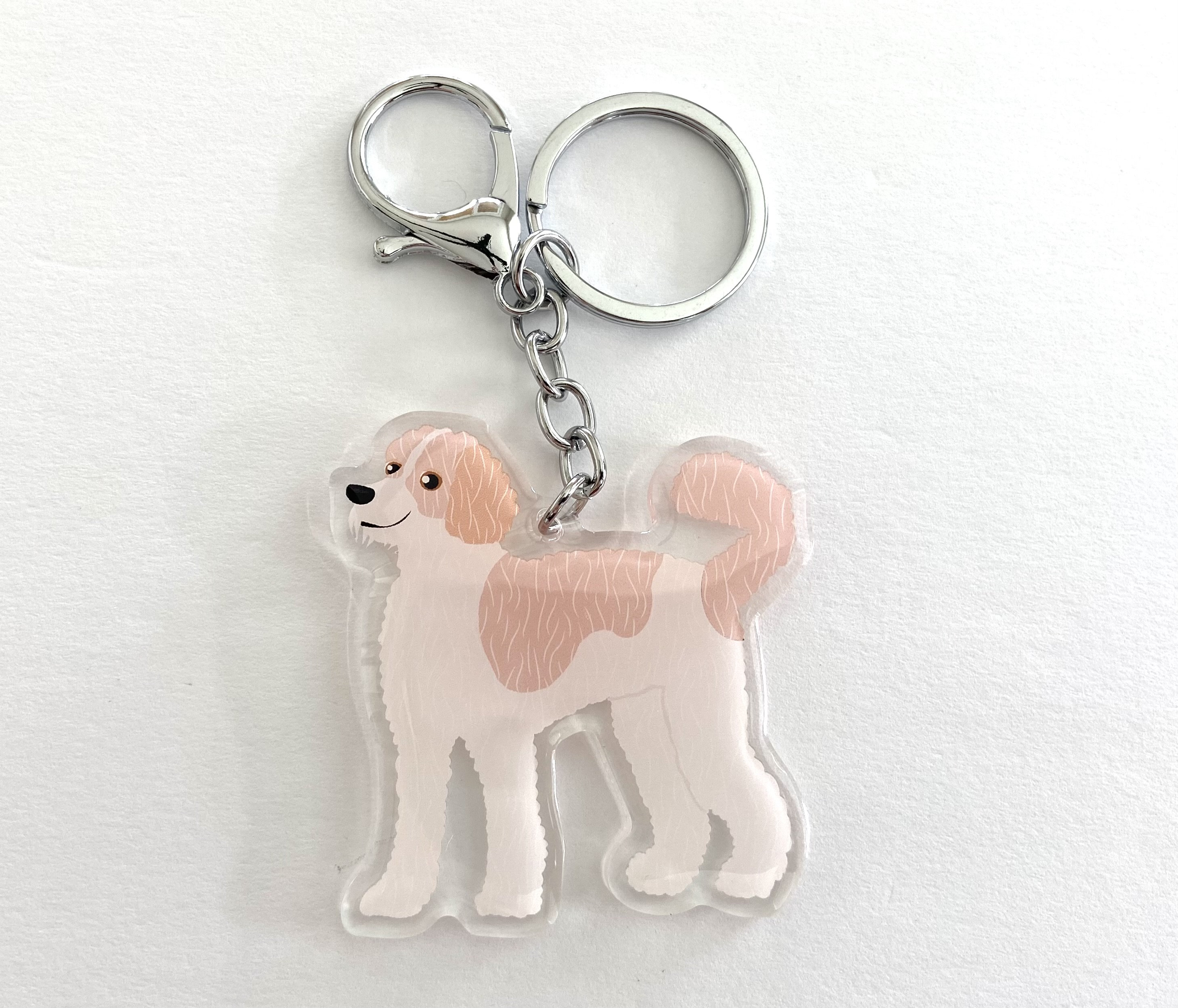 Doodle Keychain Cute Charm Clear Plastic and Resin Silver Key - Etsy