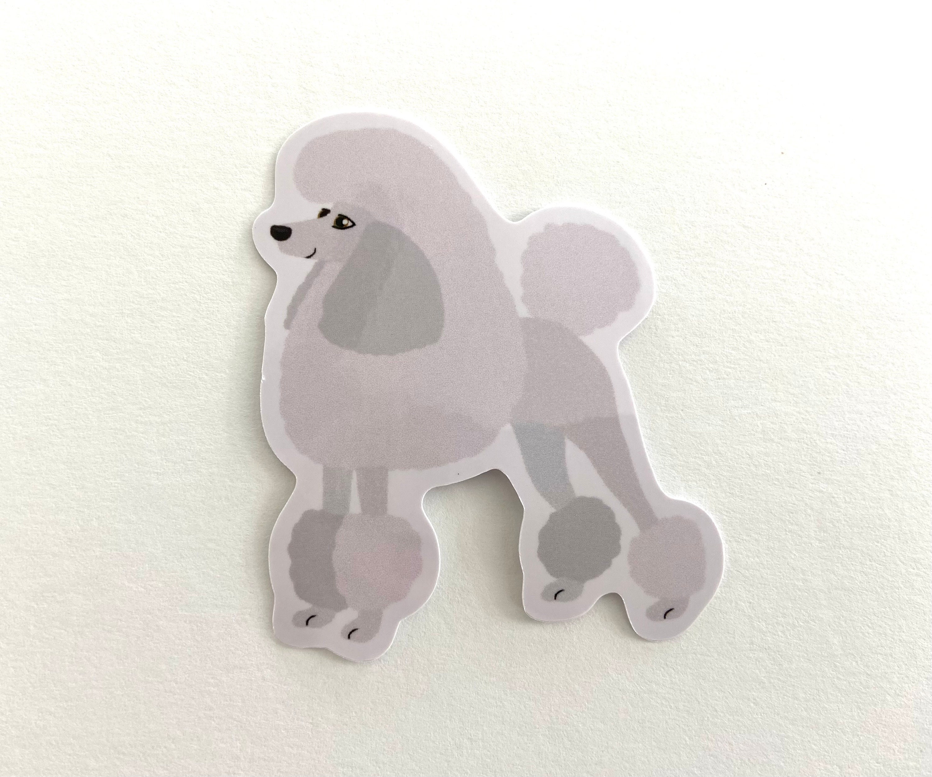 Cute Poodle Sticker Waterproof Vinyl Sticker Poodles Stickers - Etsy