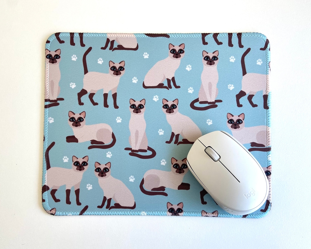 Applehead Siamese Cat Mousepad 10" X 8" Cute Siamese Cat Mouse Mat - Etsy