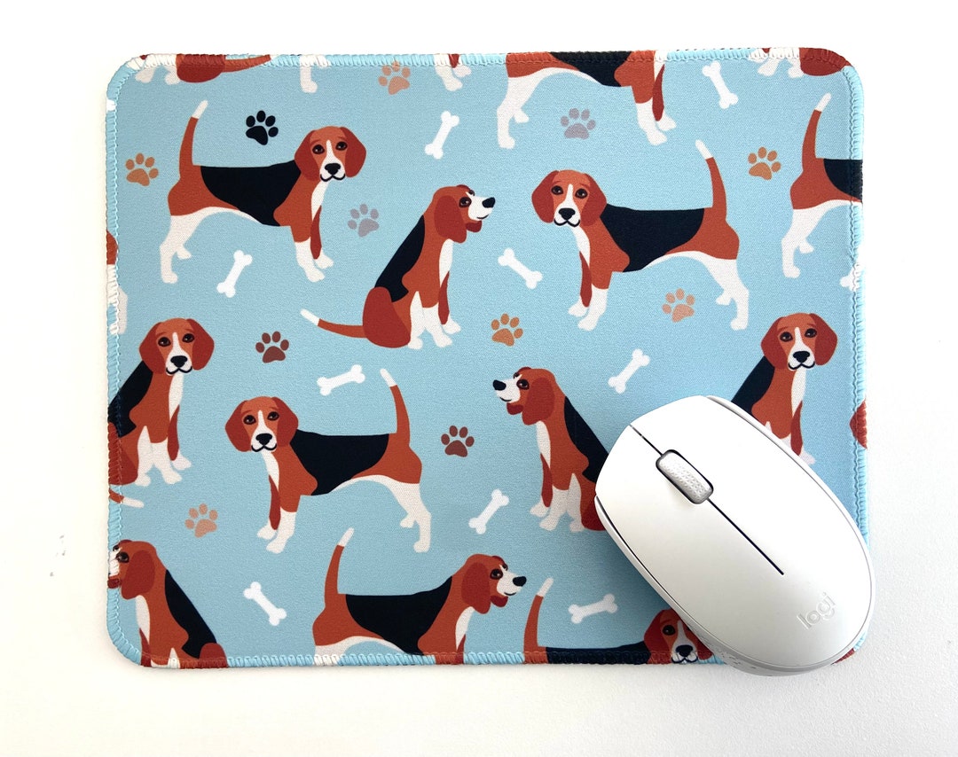 Beagle Mousepad Cute Beagles Dog 10" X 8" Mouse Mat - Etsy