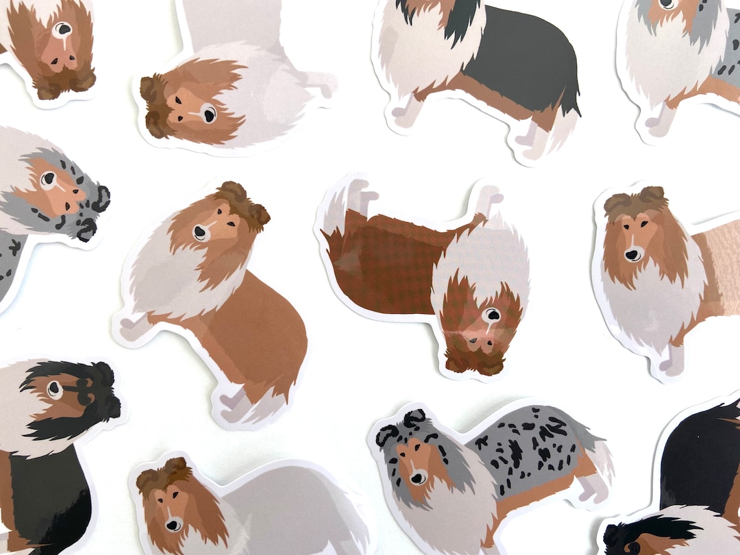 Rough Collie Sticker Waterproof Vinyl Sticker Rough Collies Stickers - Etsy