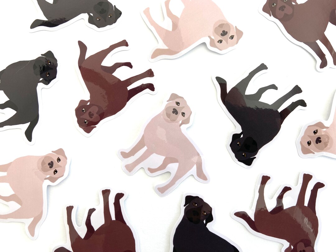 Labrador Retriever Sticker Waterproof Die Cut Vinyl Sticker Yellow Lab ...