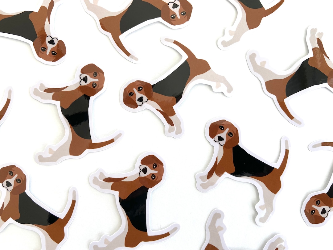 Beagle Sticker Waterproof Vinyl Stickers Beagles - Etsy
