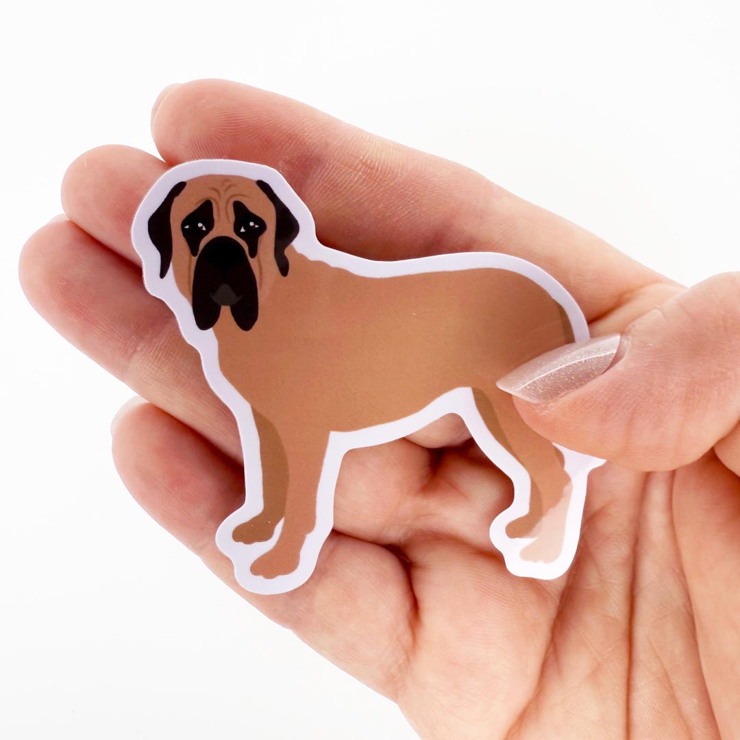 Apricot Mastiff Sticker: Waterproof Vinyl Dog Decal - Etsy
