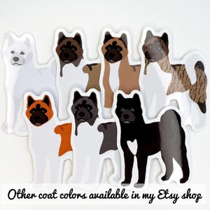 Sable American Akita Sticker Waterproof Vinyl Die Cut Sticker Cute ...