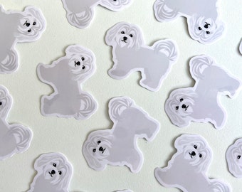 Cute Maltese Dog Stickers Pack of 5 Kawaii Maltese Dog Vinyl Laptop ...