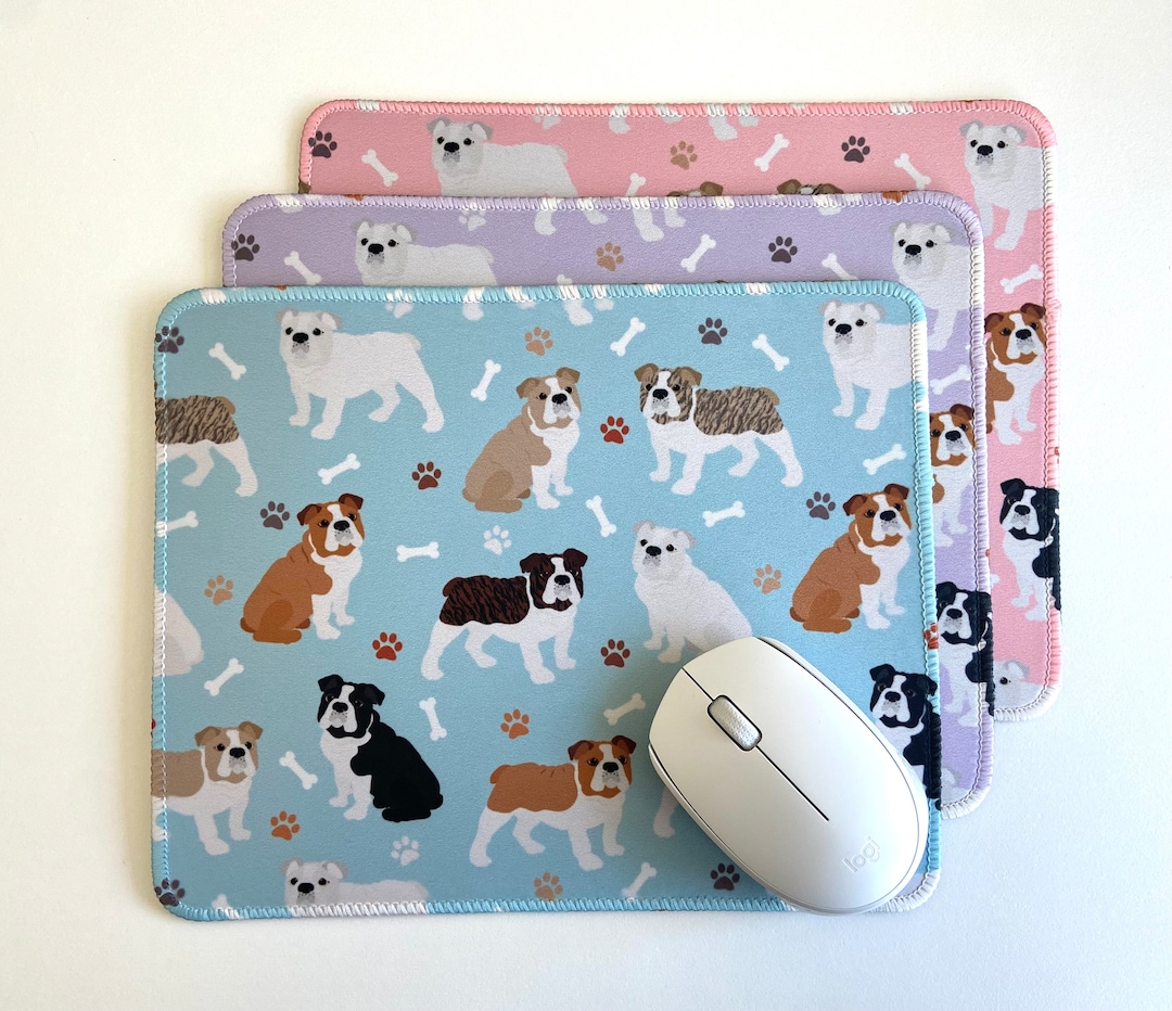 English Bulldog Mousepad 10" X 8" Cute English Bulldogs Mouse Mat - Etsy