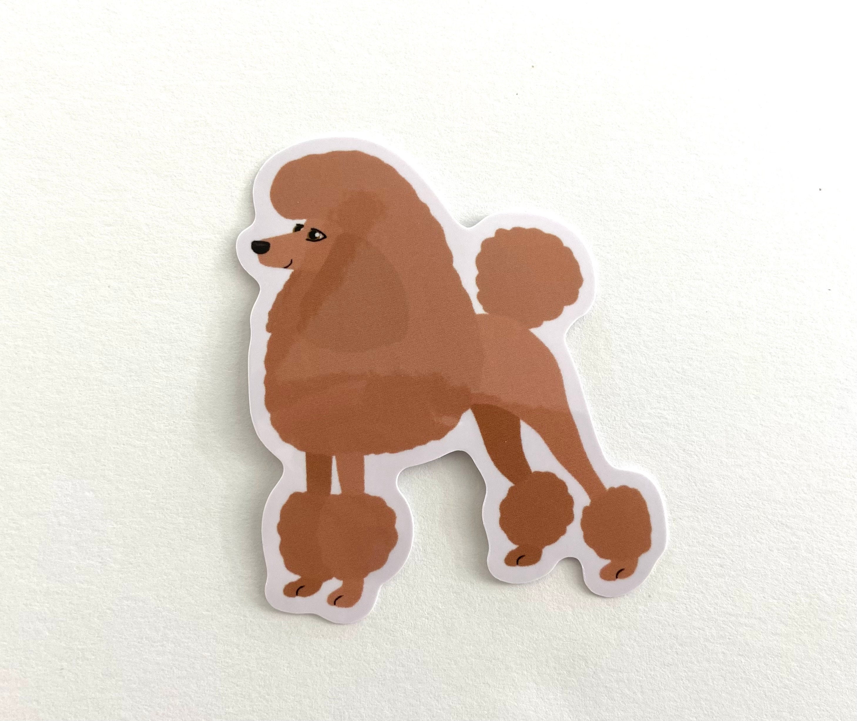 Cute Poodle Sticker Waterproof Vinyl Sticker Poodles Stickers - Etsy
