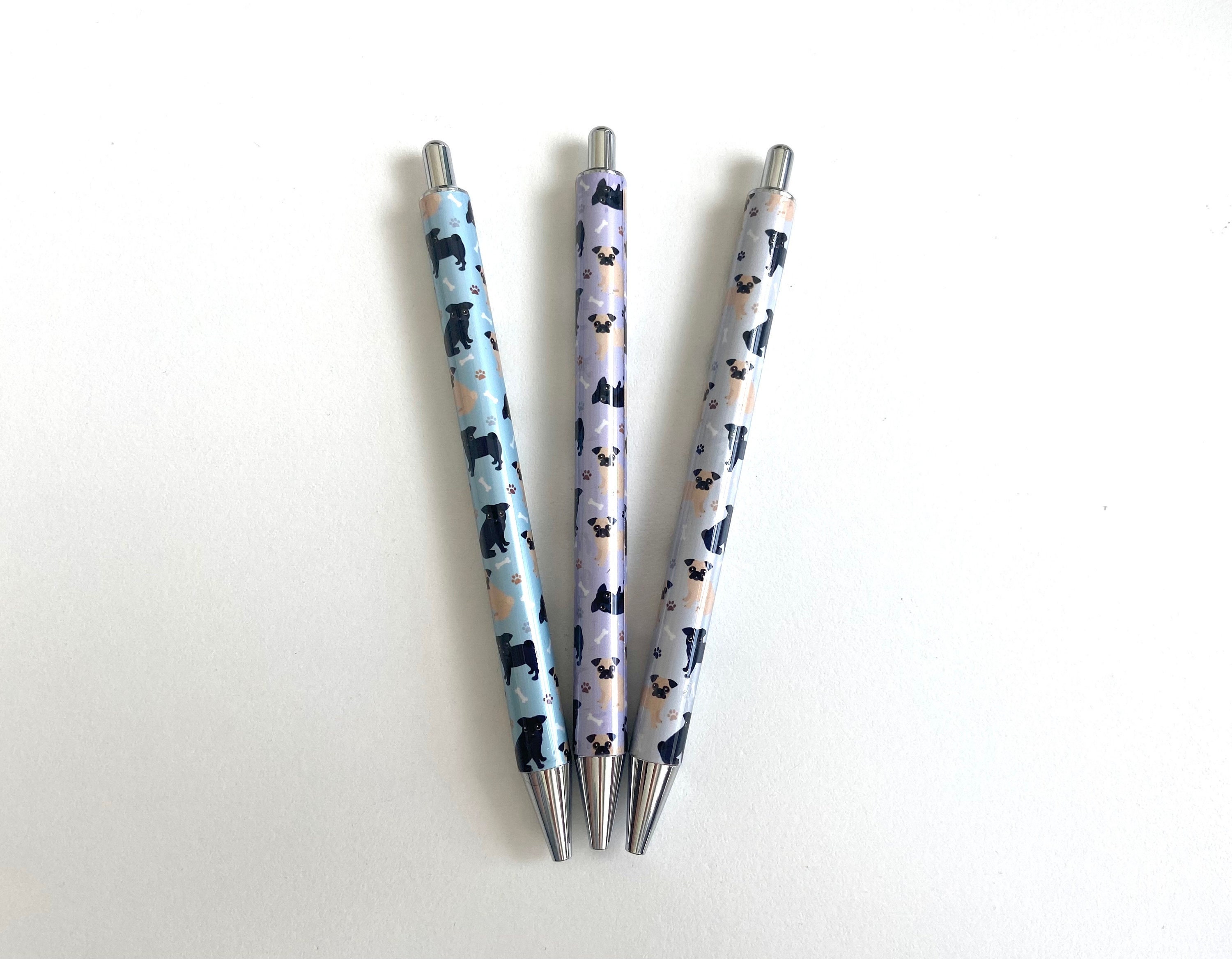 Pug Gel Pen, Cute Dog Epoxy Resin Pen, Black Ink - Etsy