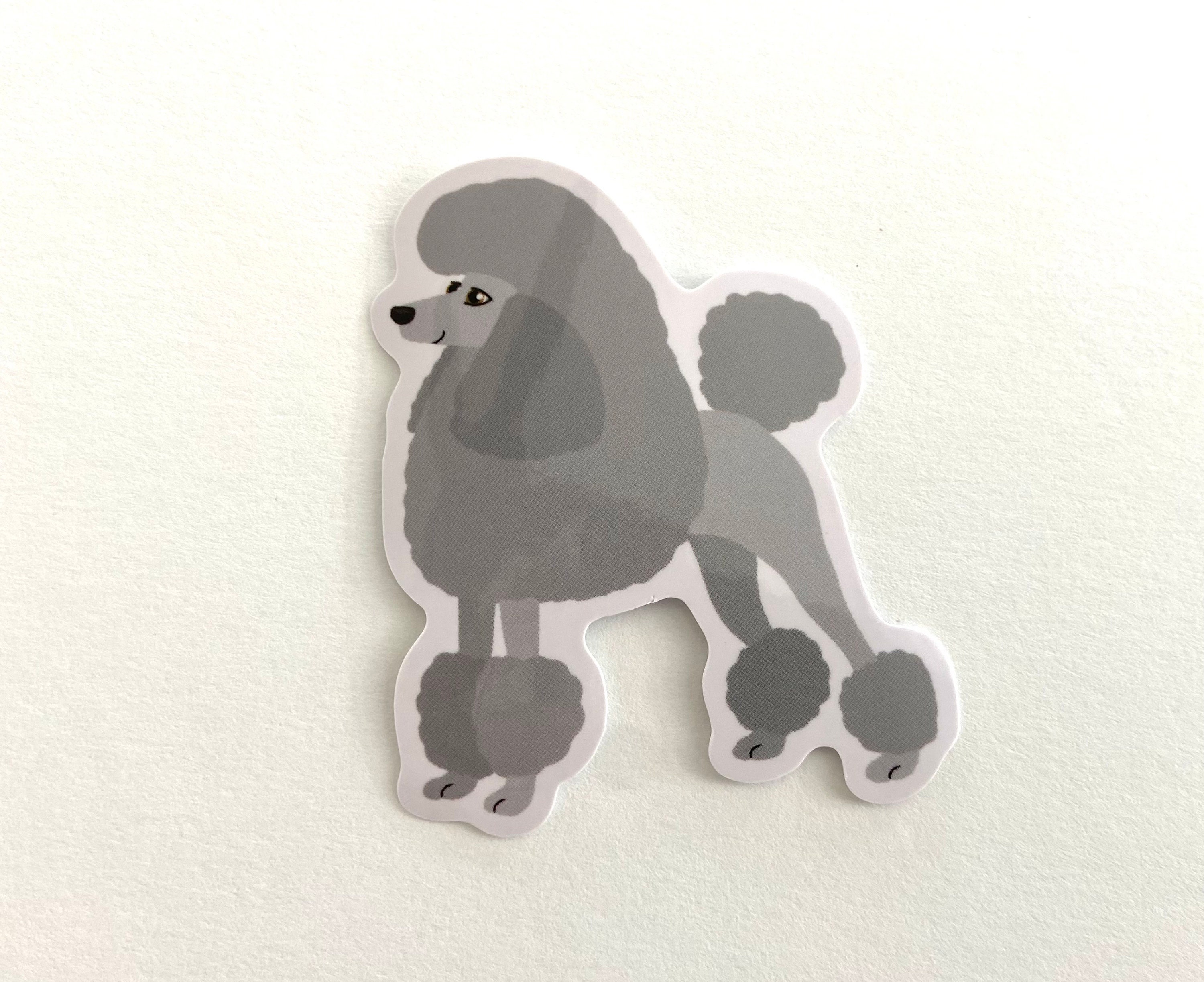 Cute Poodle Waterproof Vinyl Sticker - Etsy