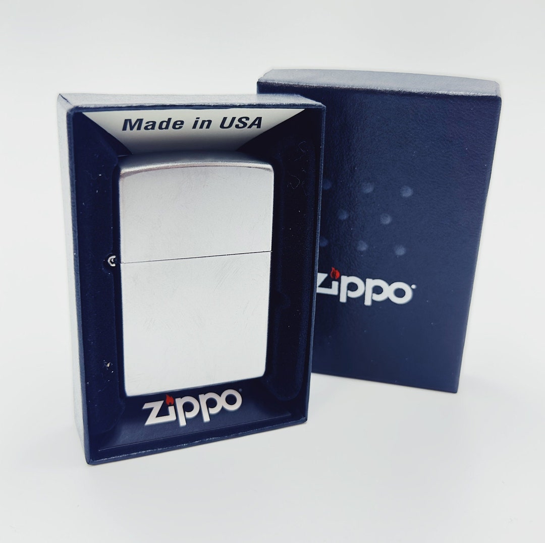 Custom Etched Zippo Lighter Silver Engraved Customized Gift Dad Fathers ...