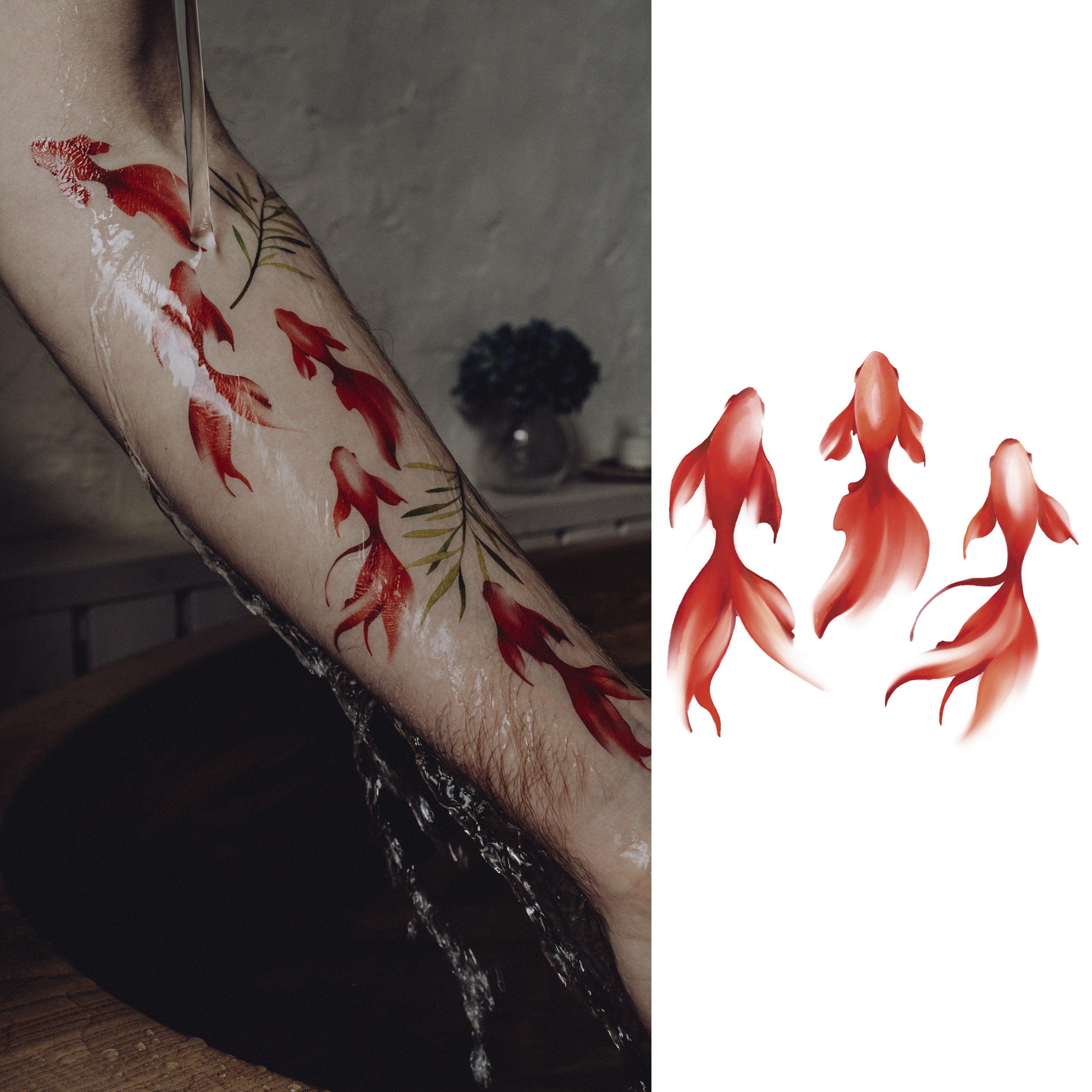 Goldfish Tattoo Watercolor