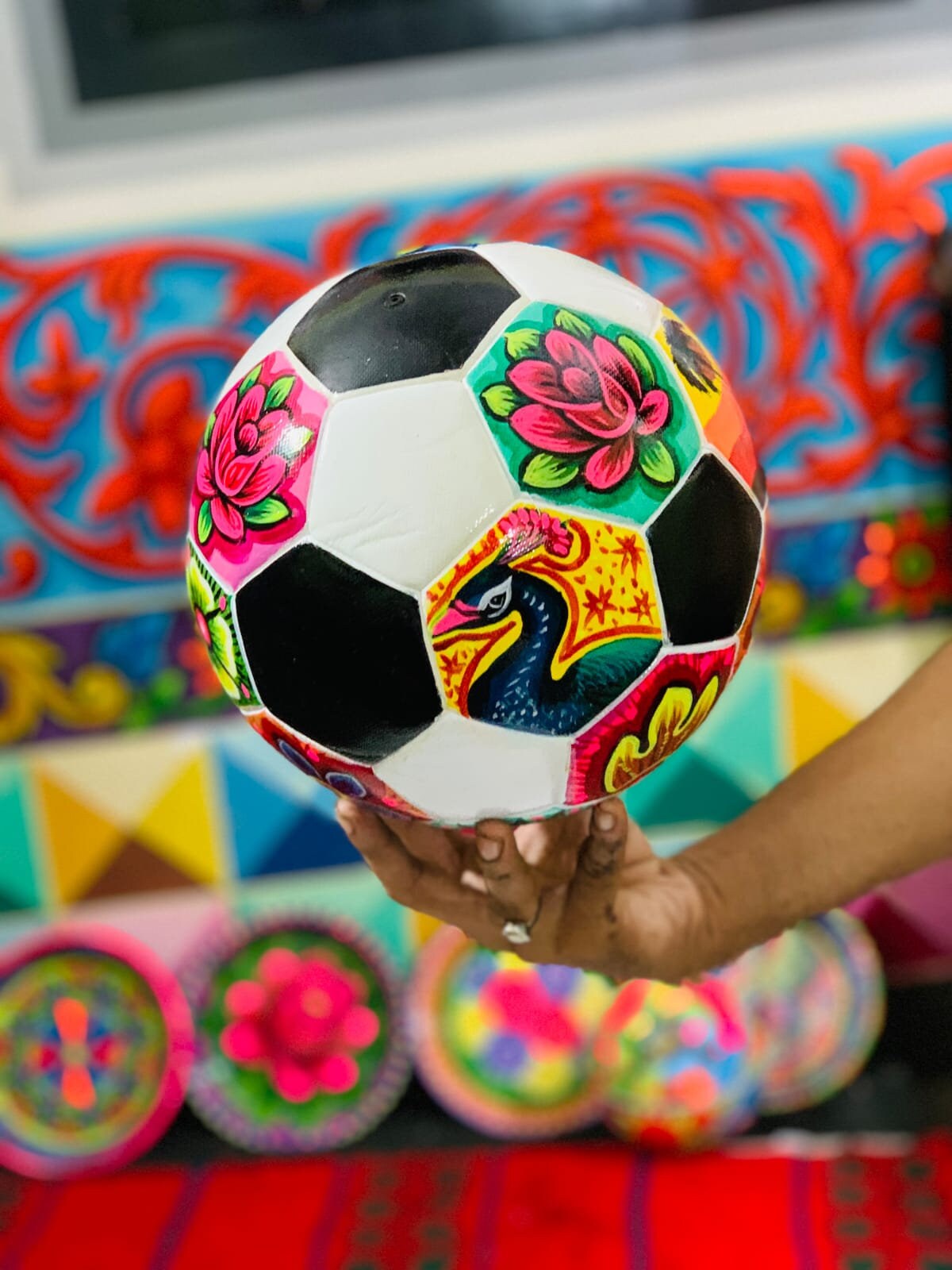 Truck Art Football | Pakistani Folk Paintings | Decorative Truck Art ...