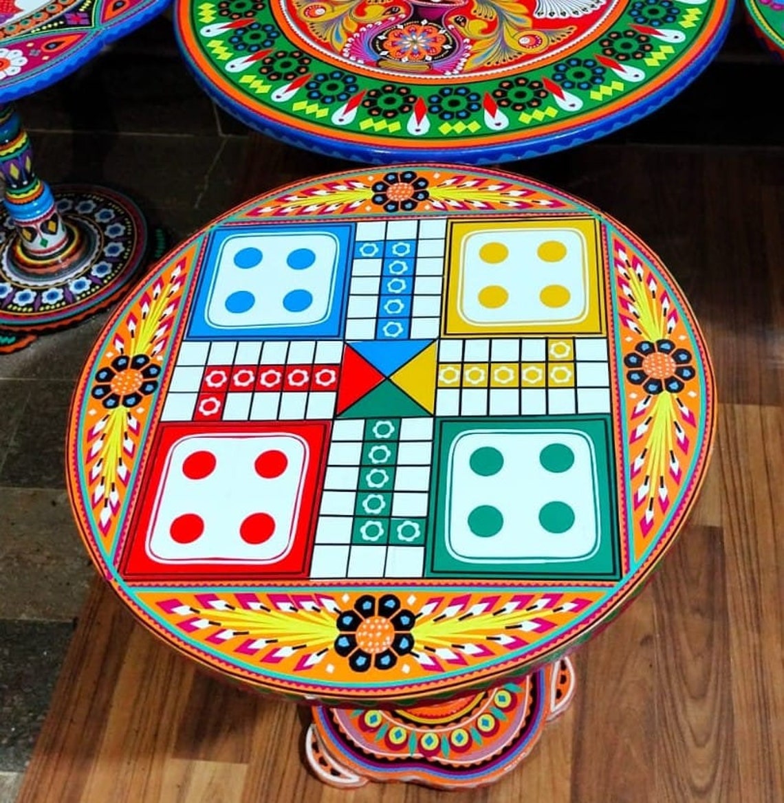 Pakistan Truck Art Table Ludo Table Ethnic Truck Art Coffee Table ...