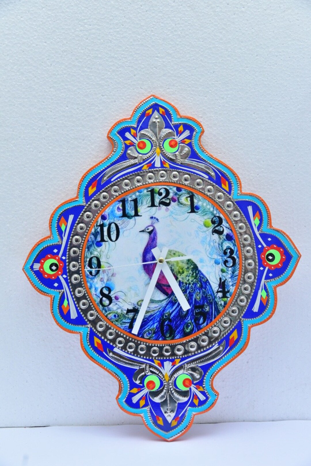 Pakistani Truck Art Clock Pakistan Folk Art Traditional Art Wall Clock ...